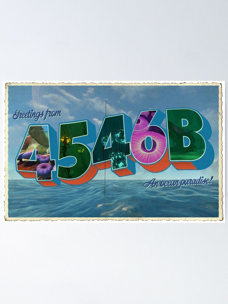"Subnautica 4546B Planet Vintage Postcard" Poster for Sale by ...
