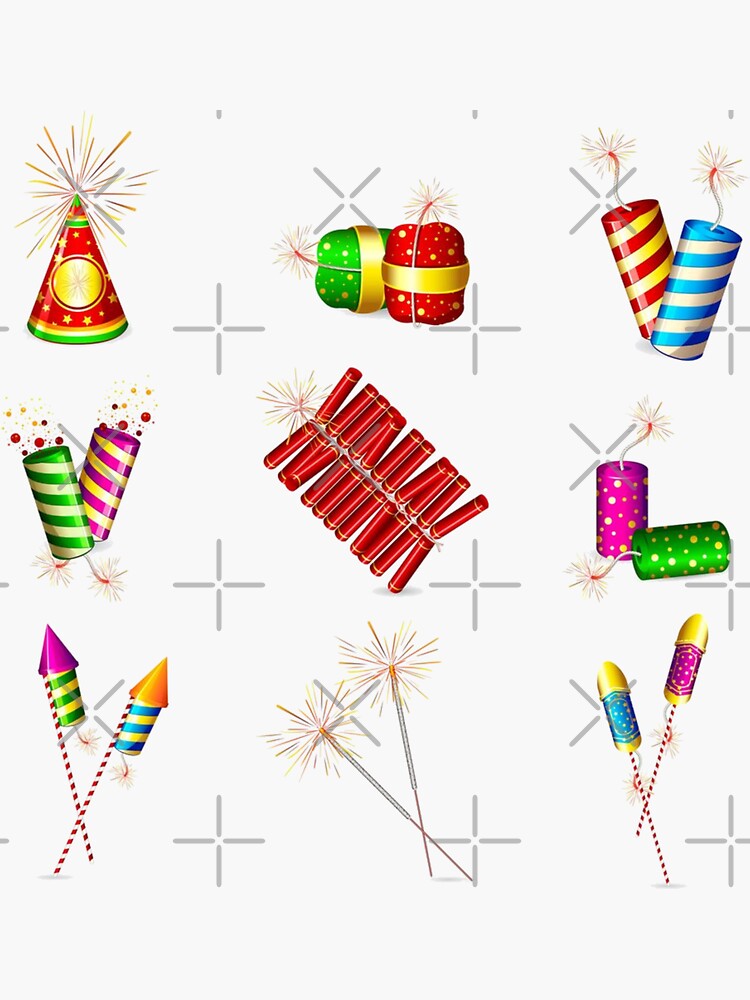 "diwali crackers" Sticker for Sale by simplysassy | Redbubble
