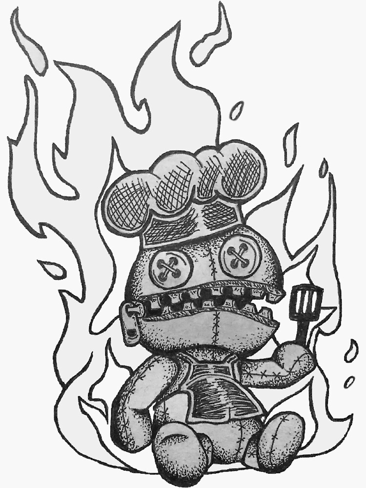 "Tiny Chef" Sticker for Sale by CoteCorianna | Redbubble