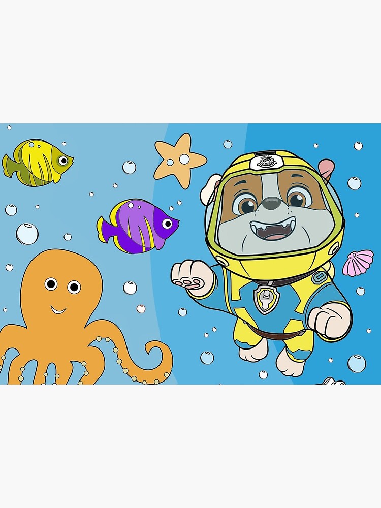 "Paw Patrol - Rubble swimming" Art Print for Sale by Natalia-C7 | Redbubble