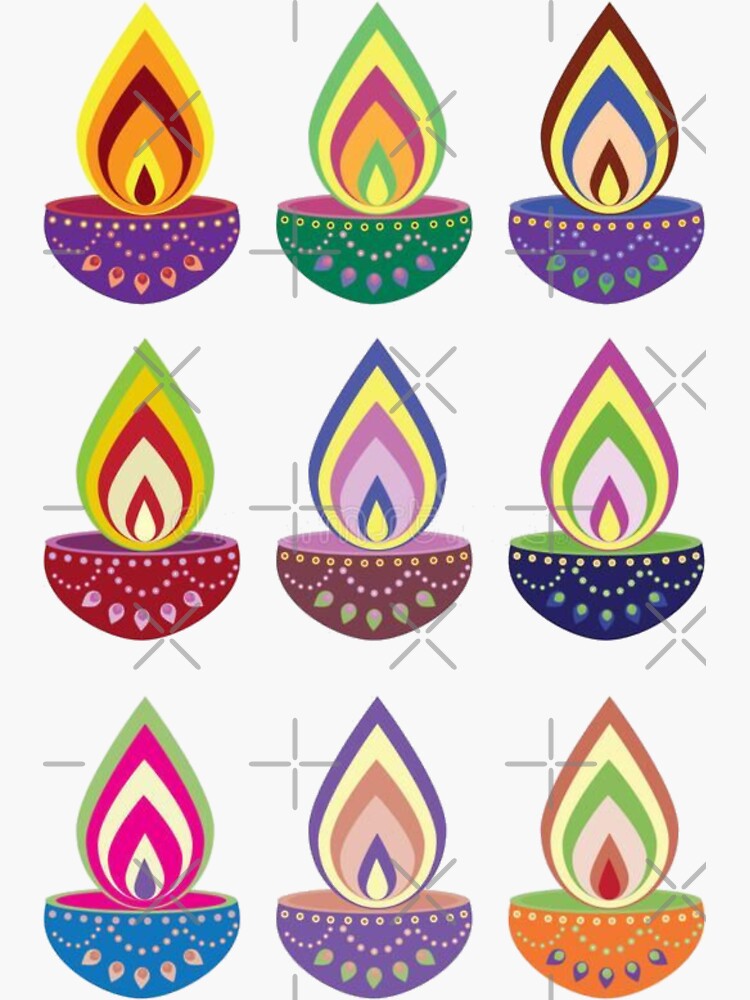 "diwali diyas" Sticker for Sale by simplysassy | Redbubble
