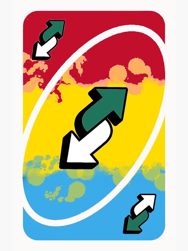 "Colored Uno Reverse Card Design" Sticker for Sale by AnimeNovas ...