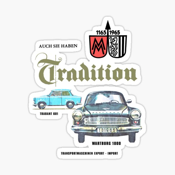 "WARTBURG 1000 / TRABANT 601" Sticker by ThrowbackMotors | Redbubble