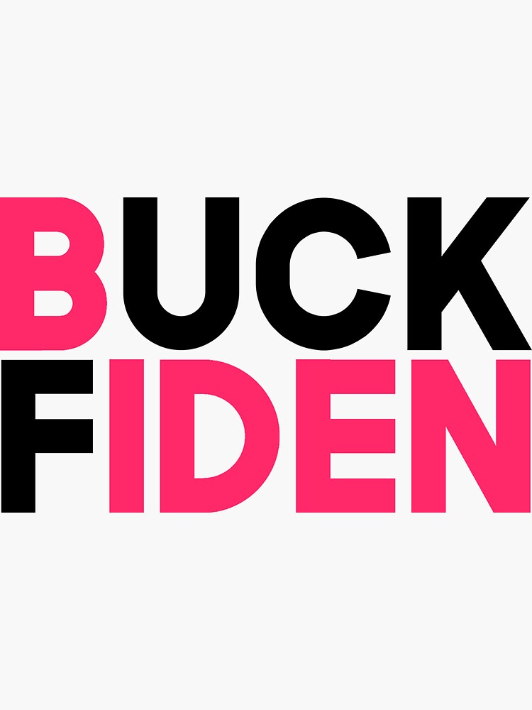 "Buck Fiden 2020 Anti-Biden" Sticker for Sale by RainbowPandas | Redbubble
