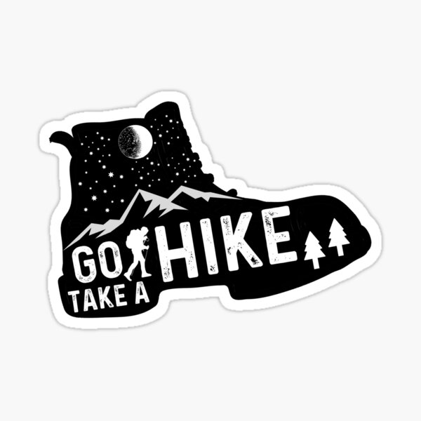 "go take a hike" Sticker for Sale by teehowa | Redbubble