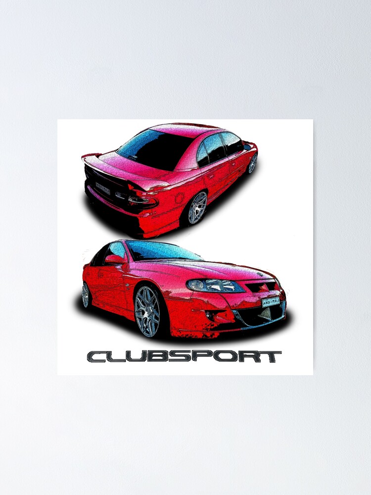 "Red VX Clubsport" Poster for Sale by Andmaj | Redbubble