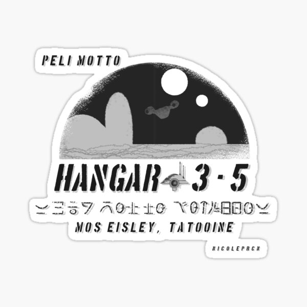 "Peli at Hangar 3-5 (reverse colour)" Sticker for Sale by nicoleprcn ...
