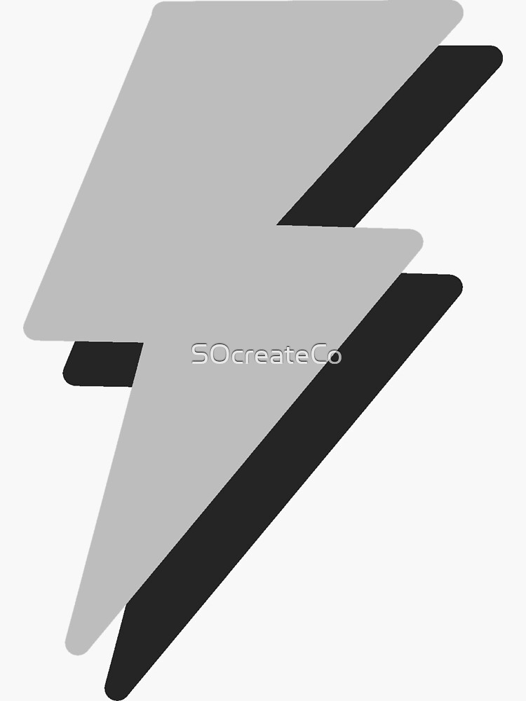 "grey lightning" Sticker for Sale by SOcreateCo | Redbubble