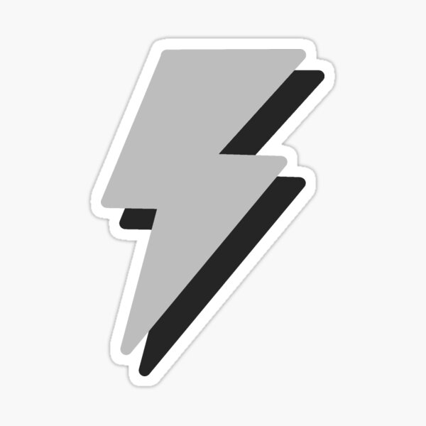 "grey lightning" Sticker for Sale by SOcreateCo | Redbubble