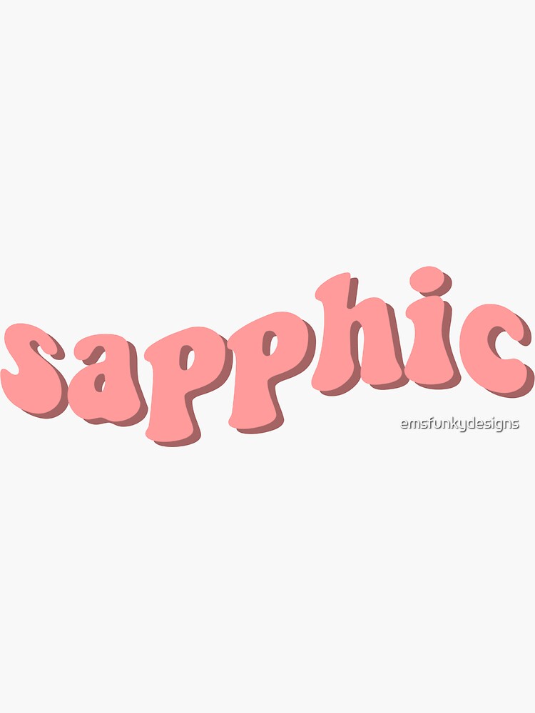 "sapphic" Sticker for Sale by emsfunkydesigns | Redbubble