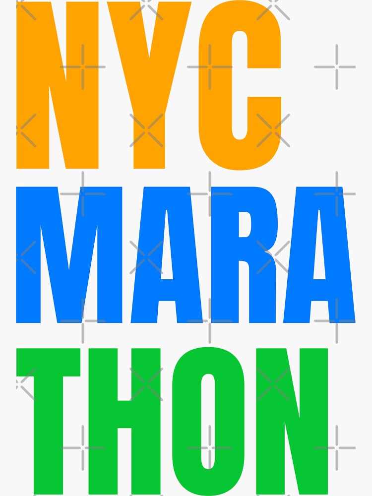 "NYC Marathon Large Letters" Sticker by Marathon-Runner | Redbubble