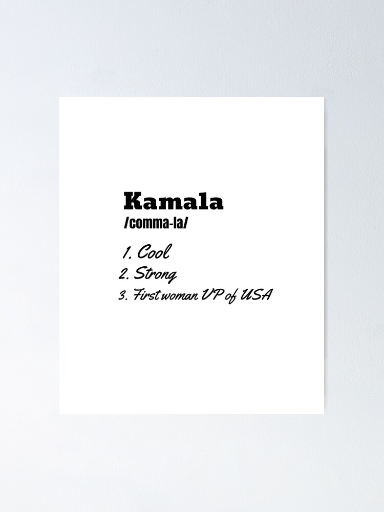 "Kamala Harris | Name definition | Lotus " Poster by helkav | Redbubble