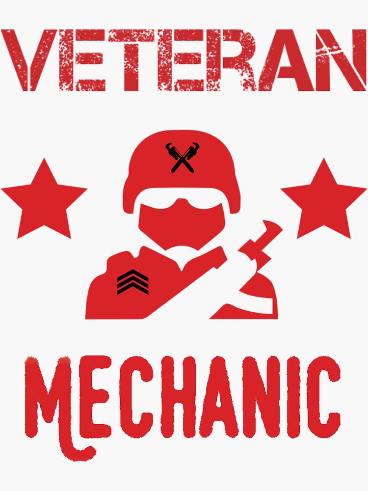 "Veteran Mechanic Red Army" Sticker by theHVACgang | Redbubble