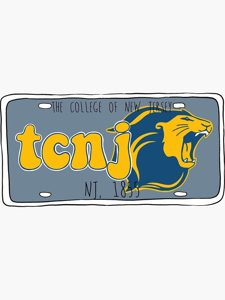"TCNJ License Plate sticker" Sticker for Sale by rebeccafigiel | Redbubble