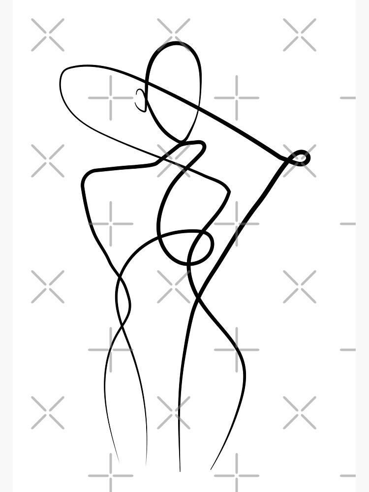 "woman body line drawing minimal abstract curves hand drawing modern ...