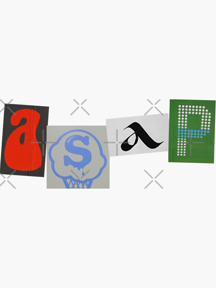 "asap magazine letters" Sticker for Sale by NuAgeStudio | Redbubble
