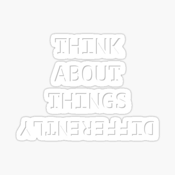 "Think different." Sticker for Sale by Ashwin-K13 | Redbubble