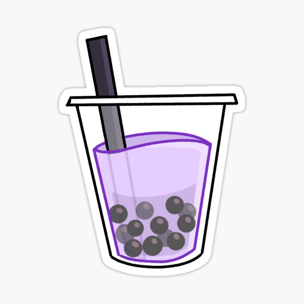 "Taro Boba Tea" Sticker for Sale by cometstre | Redbubble
