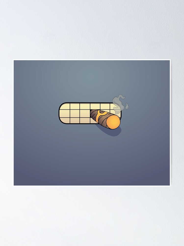 "Robot smoking cigar" Poster by Cheesy06 | Redbubble