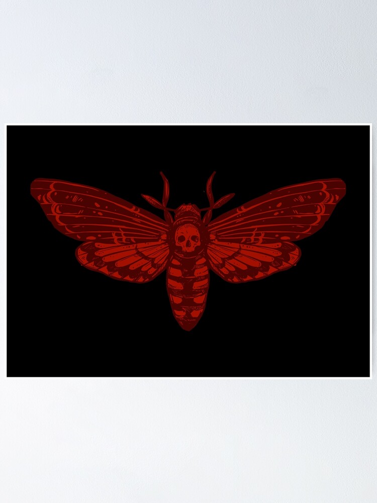 "Death moth from Silence of the Lambs in red - Hannibal fandom" Poster ...