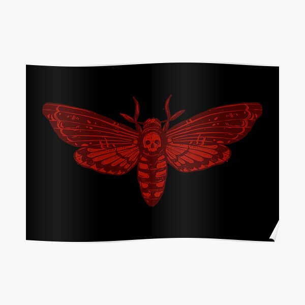 "Death moth from Silence of the Lambs in red - Hannibal fandom" Poster ...