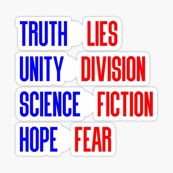 "Truth over Lies | Unity over Division | Science over Fiction | Hope ...