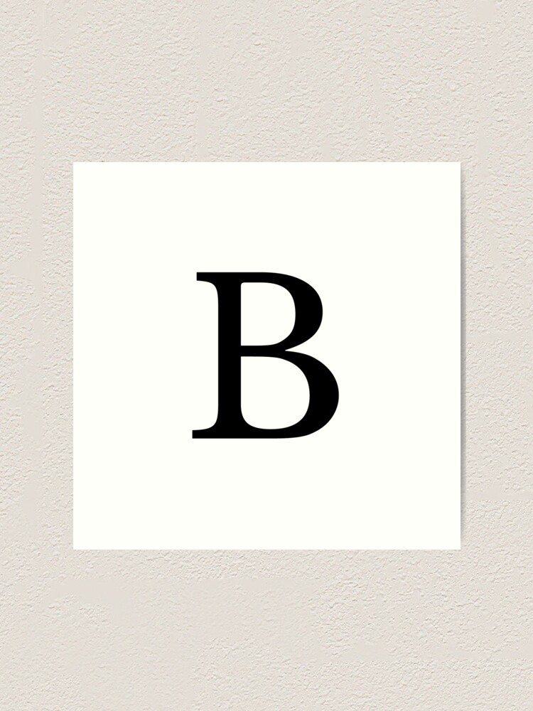 "Letter B - Black Color" Art Print for Sale by FunStudio | Redbubble