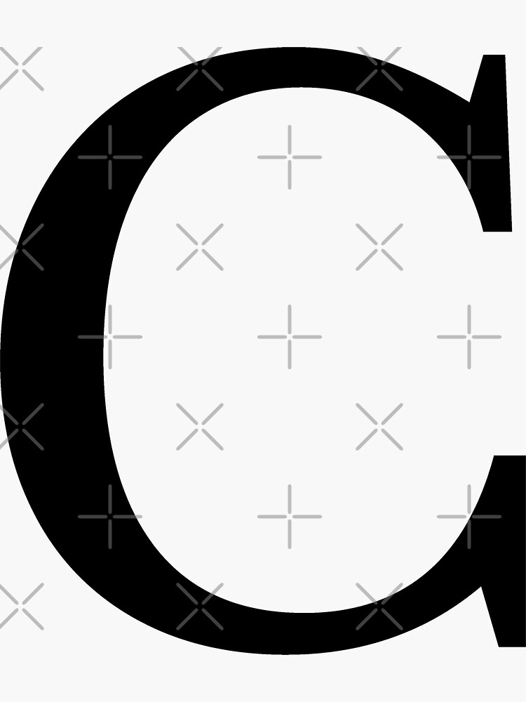 "Letter C - Black Color" Sticker for Sale by FunStudio | Redbubble