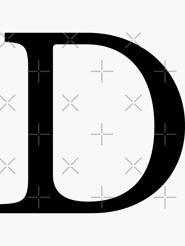 "Letter D - Black Color" Sticker for Sale by FunStudio | Redbubble