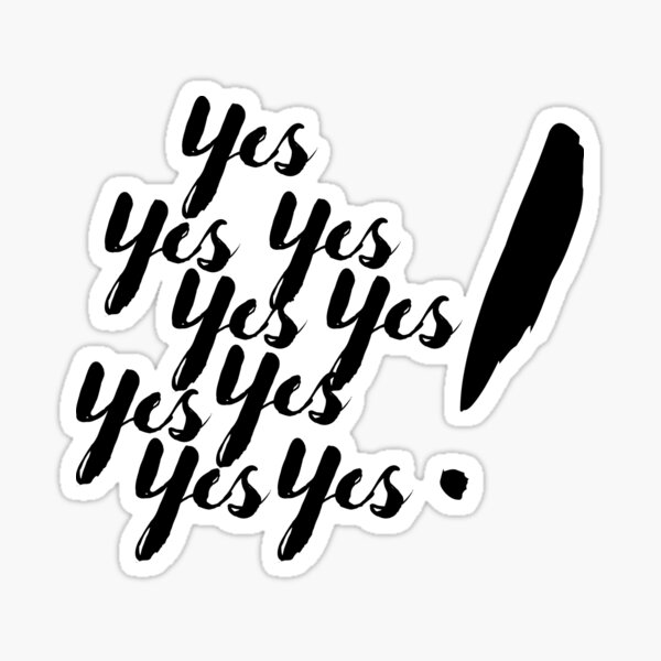 "O|H The Power of "Yes" " Sticker by OpinionsHeard | Redbubble