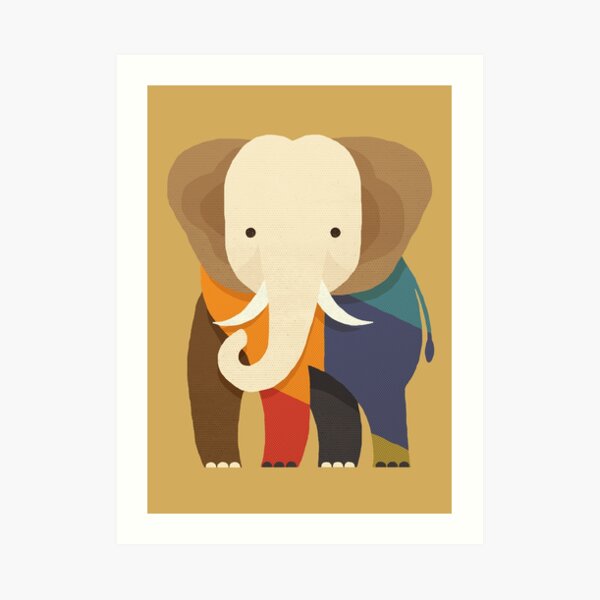 "Hello Elephant" Art Print by printedsparrow | Redbubble