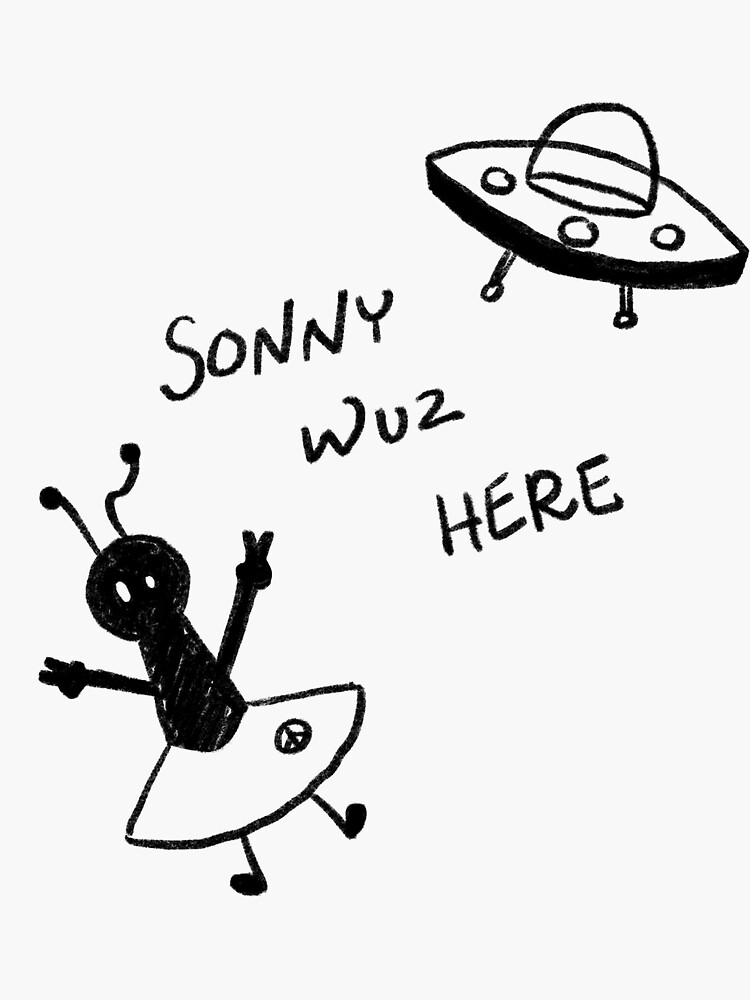 "Sonny Wuz Here | Classic Sonny Joon Doodle Design" Sticker for Sale by ...