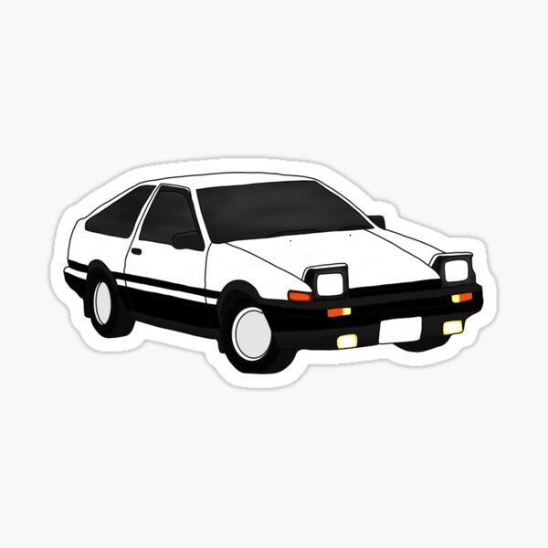 "AE86 Initial D" Sticker for Sale by Yeaha | Redbubble