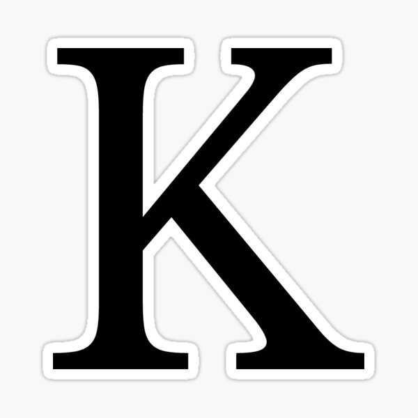 "Letter K - Black Color" Sticker for Sale by FunStudio | Redbubble