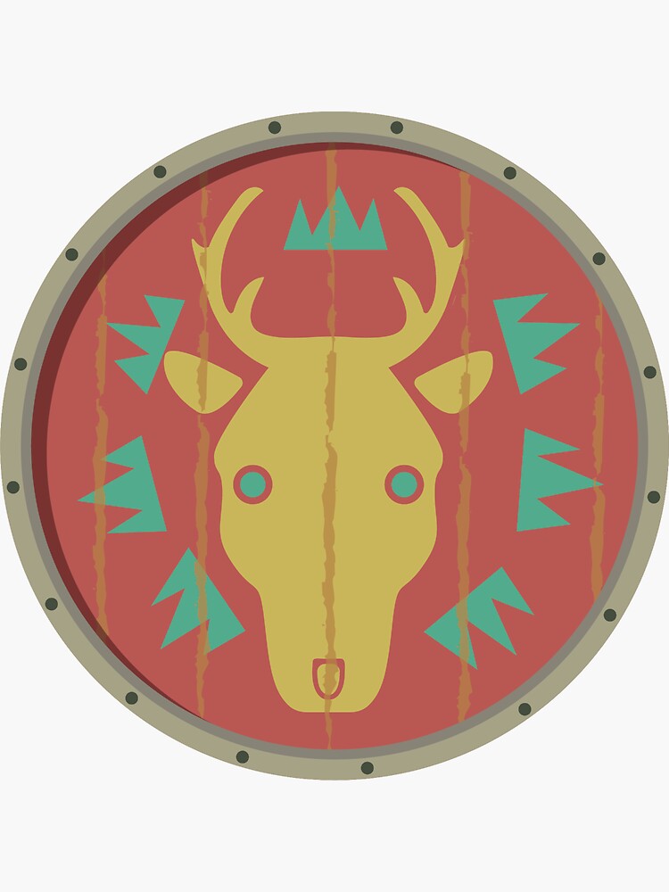 "Emblazoned Shield" Sticker for Sale by Kalepanic | Redbubble