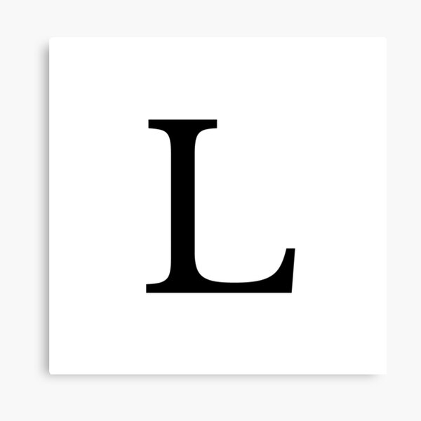 Lienzo «Letra L - Color negro» de FunStudio | Redbubble