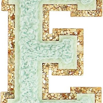 "Preppy Mint Varsity Letter E" Sticker for Sale by ktp100 | Redbubble