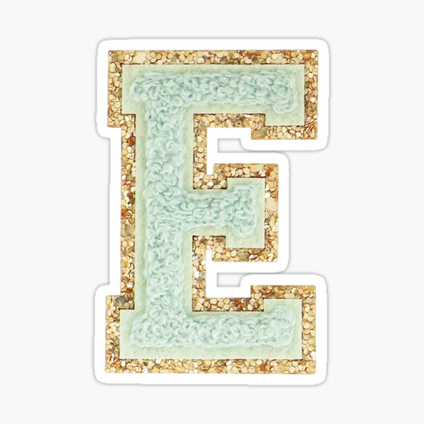 "Preppy Mint Varsity Letter E" Sticker for Sale by ktp100 | Redbubble