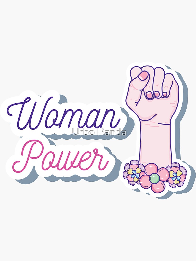 "woman power sticker" Sticker by chait123 | Redbubble