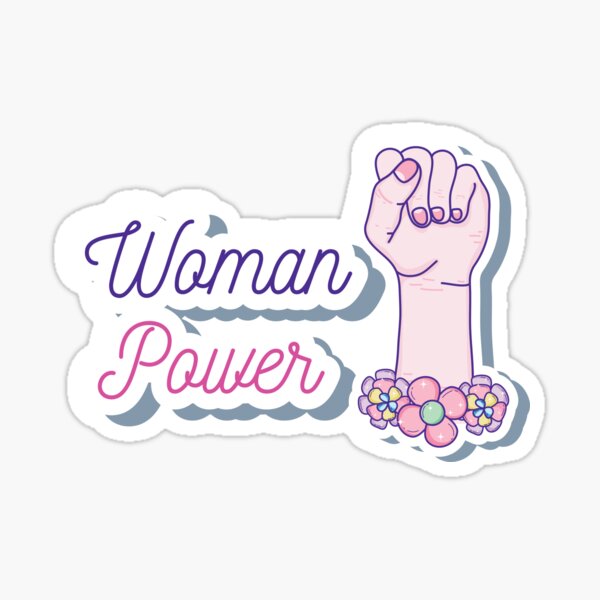"woman power sticker" Sticker by chait123 | Redbubble