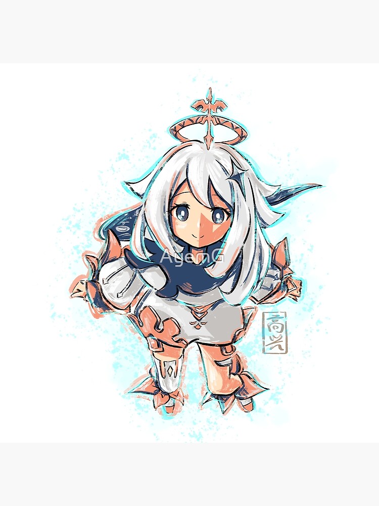 "Paimon from Genshin Impact" Art Print by AyemG | Redbubble