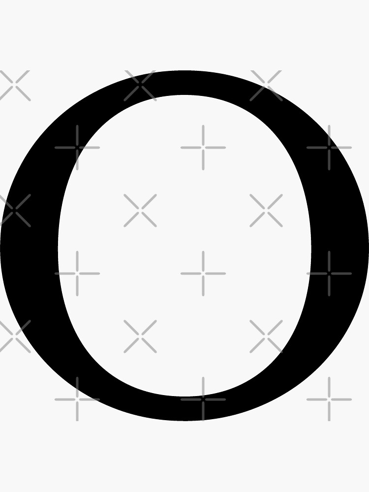 "Letter O - Black Color" Sticker for Sale by FunStudio | Redbubble