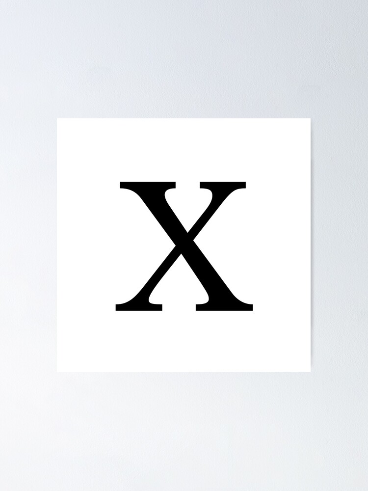 Póster «Letra X - Color negro» de FunStudio | Redbubble