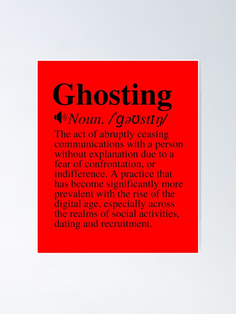 "Ghosting Definition: A Rising Phenomenon In The Digital Age" Poster ...
