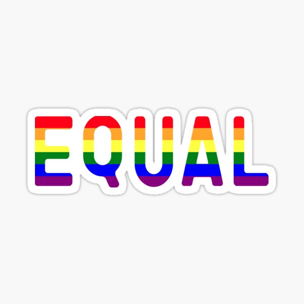 "EQUAL LGBT Pride Colors" Sticker for Sale by flyrocket | Redbubble