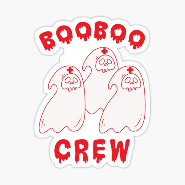 "Boo Boo Crew Halloween Hospital Nurse Doctor Gift" Sticker for Sale by ...