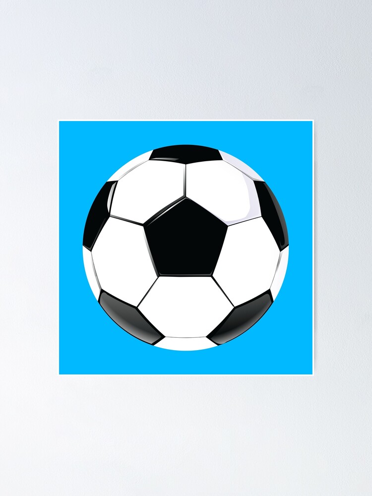 "Shiny football Soccer ball" Poster by thetypographer | Redbubble