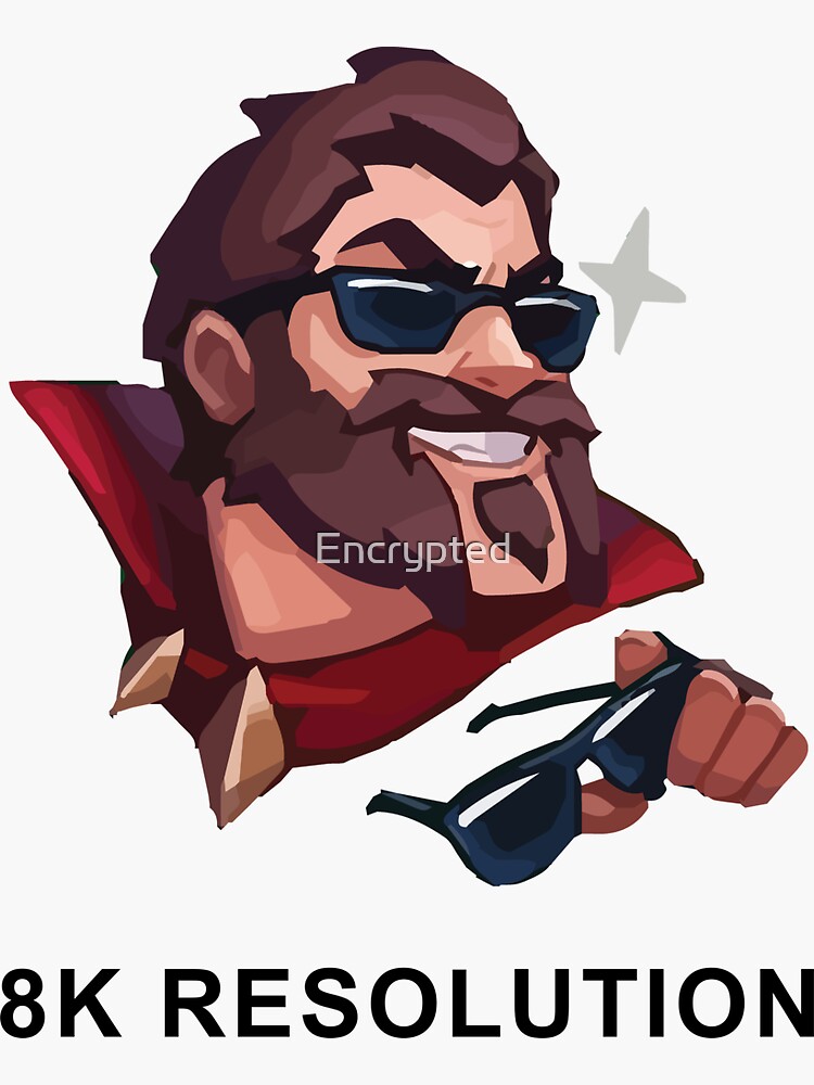 "Deal With Grit Emote" Sticker for Sale by Encrypted | Redbubble
