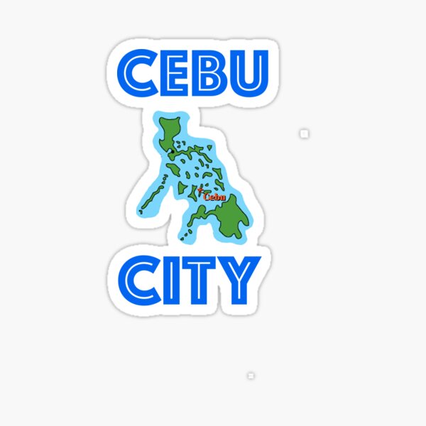 "Cebu City Map Philipines" Sticker for Sale by triangle-studio | Redbubble