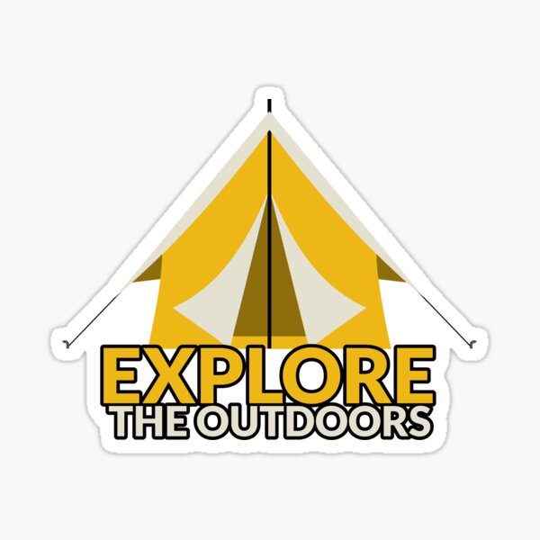 "EXPLORE THE OUTDOORS" Sticker by Ashalcheema | Redbubble